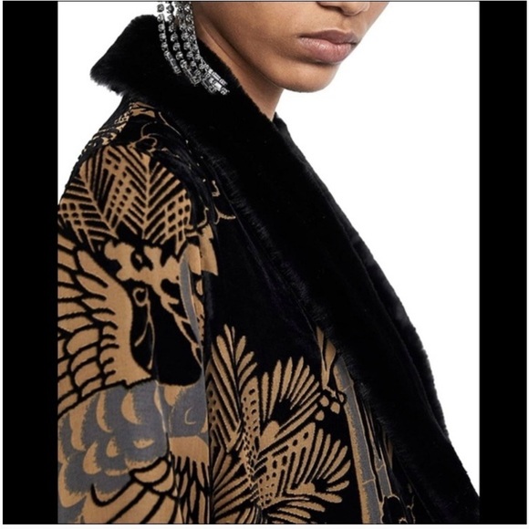 Zara | Jackets & Coats | Zara Velvet Devore Kimono | Poshmark